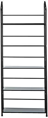 Unbrand Black 5 Tier Metal Bookshelf Rack,