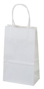 5.25"x3.25"x8" - 100 pcs - bagsource® white kraft paper bags, shopping, mechandise, party, gift bags