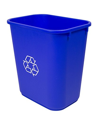 Storex Medium Recycling Basket, 15 x 10.5 x 15 Inches, Blue, (STX00714U01C)