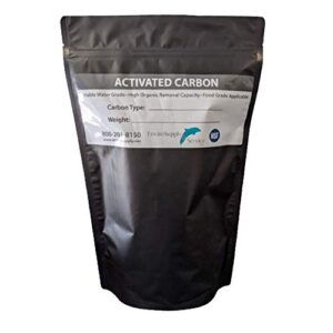 envirosupply 4x8 activated carbon (virgin coconut shell), bulk charcoal for gas, air purification, odor removal, deodorizer vapor phase applications - 5 pound bag (80 ounces)