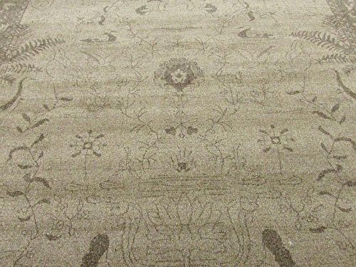 Unique Loom La Jolla Collection Farmhouse, Contemporary, Botanical, Traditional, Vintage Area Rug, 9 x 12 ft, Light Brown/Dark Brown