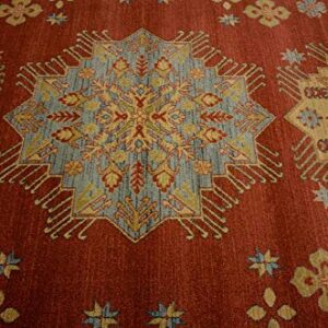 Unique Loom Sahand Collection Traditional Geometric Classic Red Area Rug (7' 0 x 10' 0)