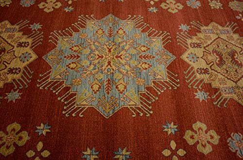 Unique Loom Sahand Collection Traditional Geometric Classic Red Area Rug (7' 0 x 10' 0)