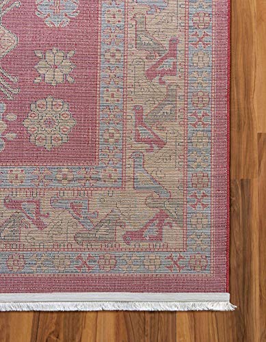 Unique Loom Sahand Collection Traditional Geometric Classic Red Area Rug (7' 0 x 10' 0)