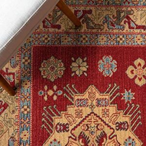 Unique Loom Sahand Collection Traditional Geometric Classic Red Area Rug (7' 0 x 10' 0)