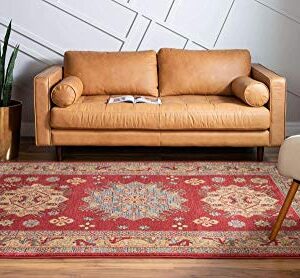 Unique Loom Sahand Collection Traditional Geometric Classic Red Area Rug (7' 0 x 10' 0)