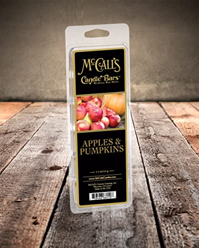 McCall's Candle Bars | Apples & Pumpkins | Highly Scented & Long Lasting | Premium Wax & Fragrance | Made in The USA | 5.5 oz