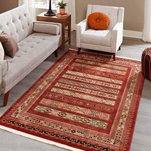 Unique Loom Fars Collection Area Rug - Pasadena (9' x 12' 2" Rectangle, Rust Red/ Black)