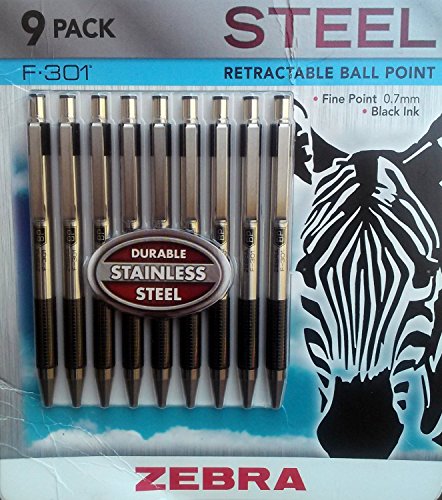 Zebra F-301 Ball Point Pens - 9 Pack (2 Pack)