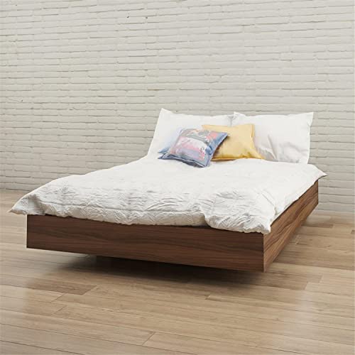 Nexera Alibi Full Size Platform Bed, Walnut