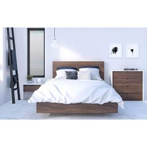 Nexera Alibi Full Size Platform Bed, Walnut