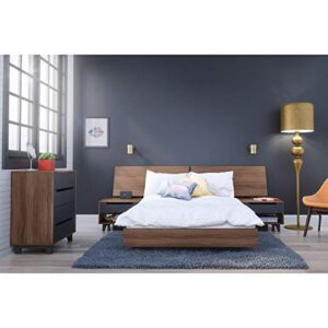 Nexera Alibi Full Size Platform Bed, Walnut