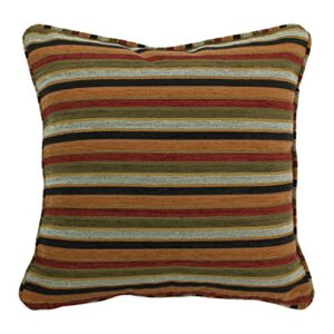 blazing needles corded square jacquard chenille throw pillow, 18", cadillac