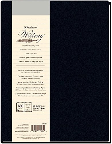 Strathmore 500 Series Hardbound Art Writing Journal, 8.5"x11" Lined, 80 Sheets