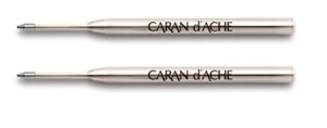 caran d'ache goliath ballpoint pen refill fine blue (pack of 2)