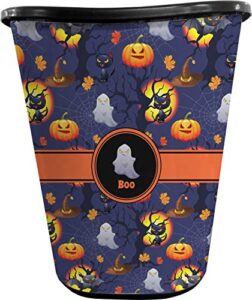 rnk shops halloween night waste basket - single sided (black) (personalized)