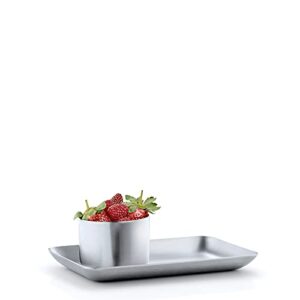 blomus basic stainless steel tray 4" x 7"