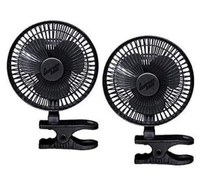 comfort zone cz6c 6-inch 2-speed clip-on fan (black, 2 fans)