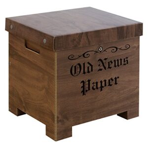 recyclingbin.com papertaker® newspaper recycle bin wood grain print