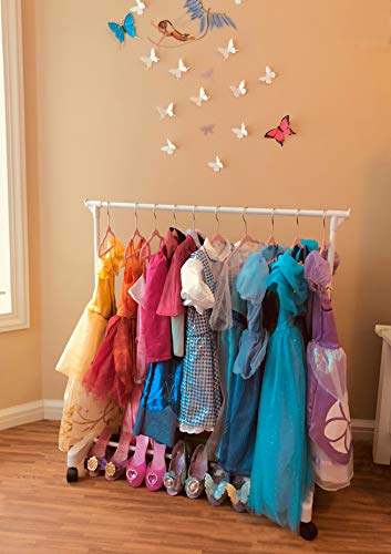 Children's Nursery Hanger- Includes 10 Children's Velvet Hangers- New Improved Rack with Rolling Design!