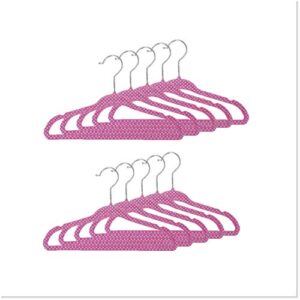 Children's Nursery Hanger- Includes 10 Children's Velvet Hangers- New Improved Rack with Rolling Design!