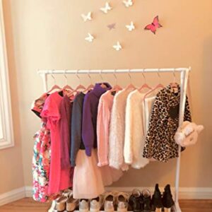 Children's Nursery Hanger- Includes 10 Children's Velvet Hangers- New Improved Rack with Rolling Design!