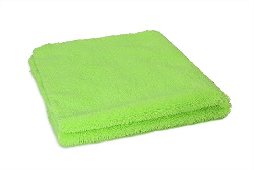 Autofiber Zeroedge Detailing Towel (Pack of 5) Edgeless Microfiber Polishing, Buffing, Window, Glass, Waterless, Rinseless, Car Wash Towels (Green)