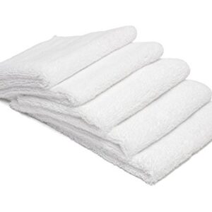 Autofiber Zeroedge Detailing Towel (Pack of 5) Edgeless Microfiber Polishing, Buffing, Window, Glass, Waterless, Rinseless, Car Wash Towels (White)