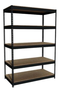 office dimensions riveted steel shelving 5-shelf unit