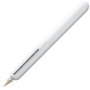 lamy dialog fine nib fountain pen model 1228088 pianowhite 3 pt, white/silver/gold