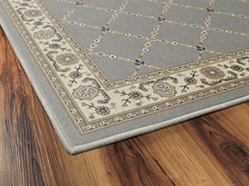 Brumlow MILLS Premier Traditional Floral Print Pattern Home Indoor Area Rug for Living Room Decor, Dining, Kitchen or Bedroom, 22" x 60", Mineral Blue