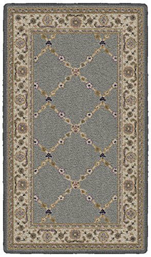 Brumlow MILLS Premier Traditional Floral Print Pattern Home Indoor Area Rug for Living Room Decor, Dining, Kitchen or Bedroom, 22" x 60", Mineral Blue