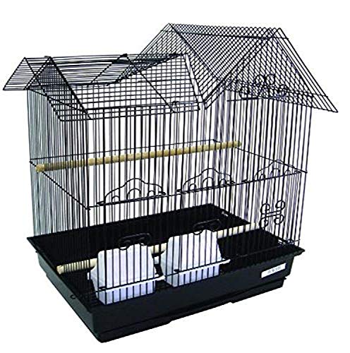 YML A1754 Bar Spacing Villa Top Bird Cage, Black