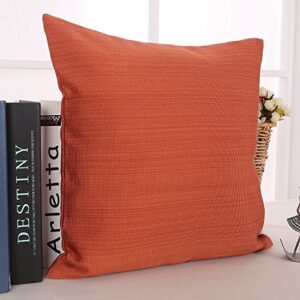 Deconovo Wooden Pattern Pillow Cover Cushion Cover for Car 18x18 inch,Orange