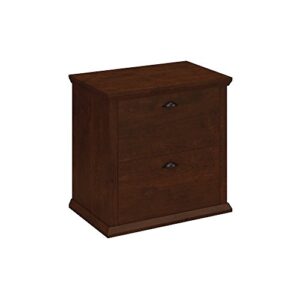 bush furniture yorktown lateral file cabinet in antique cherry