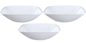 corelle square round 1-1/2 quart serving bowl set of 3