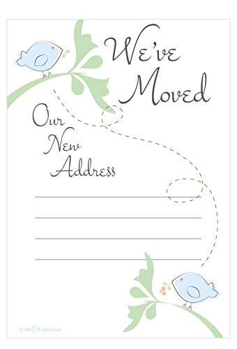 New Address Cards - Moving Announcements - Fill In Style (20 Count) With Envelopes