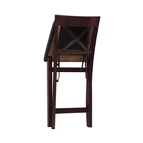 Linon Triena X Back Folding Counter Stool, Brown