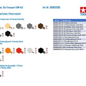 TAMIYA Models German 3 Ton 4x2 Cargo Truck Model Kit