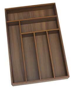 lipper international 1078 acacia wood deep flatware organizer with 6 compartments, 11-3/4" x 17-1/2" x 2-1/2"