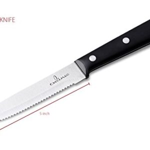 Culina 3-Piece Chef Knife Set. Triple-rivet, Full-tang : 8-inch Chef Knife, 5-inch Utility Knife, 3.5-inch Paring Knife