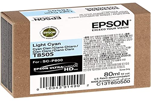 Epson T850500 T850 UltraChrome HD Light Cyan -Ink