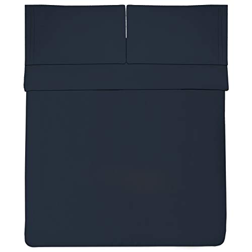 Queen Size Bed Sheets - Breathable Luxury Sheets with Full Elastic & Secure Corner Straps Built In - 1800 Supreme Collection Extra Soft Deep Pocket Bedding Set, Sheet Set, Queen, Navy