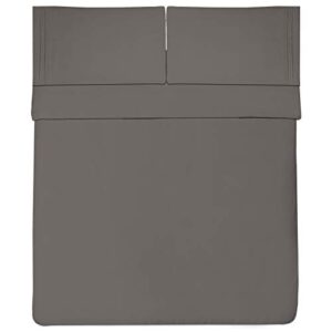 Queen Size Bed Sheets - Breathable Luxury Sheets with Full Elastic & Secure Corner Straps Built In - 1800 Supreme Collection Extra Soft Deep Pocket Bedding Set, Sheet Set, Queen, Gray