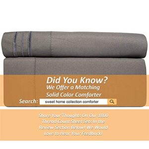 Queen Size Bed Sheets - Breathable Luxury Sheets with Full Elastic & Secure Corner Straps Built In - 1800 Supreme Collection Extra Soft Deep Pocket Bedding Set, Sheet Set, Queen, Gray