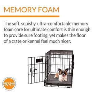 K&H Pet Products Memory Foam Crate Pad Gray X-Small 14 X 22 Inches