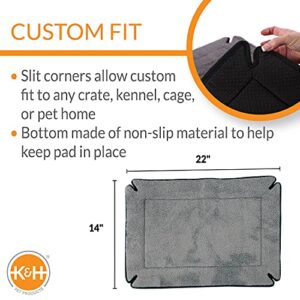 K&H Pet Products Memory Foam Crate Pad Gray X-Small 14 X 22 Inches