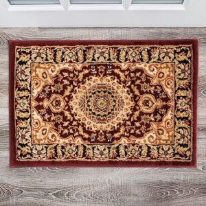 Rug and Decor Area Rug, 2' x 3', Burgundy