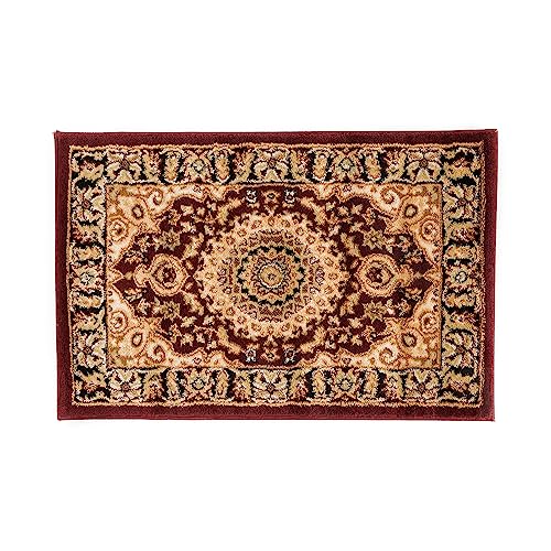 Rug and Decor Area Rug, 2' x 3', Burgundy