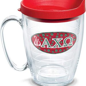 Tervis Made in USA Double Walled Sorority - Alpha Chi Omega Insulated Tumbler Cup Keeps Drinks Cold & Hot, 16oz Mug, Lidded